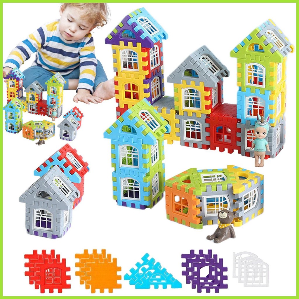 Interlocking Building Block Set Preschool Educational Construction Kit ...
