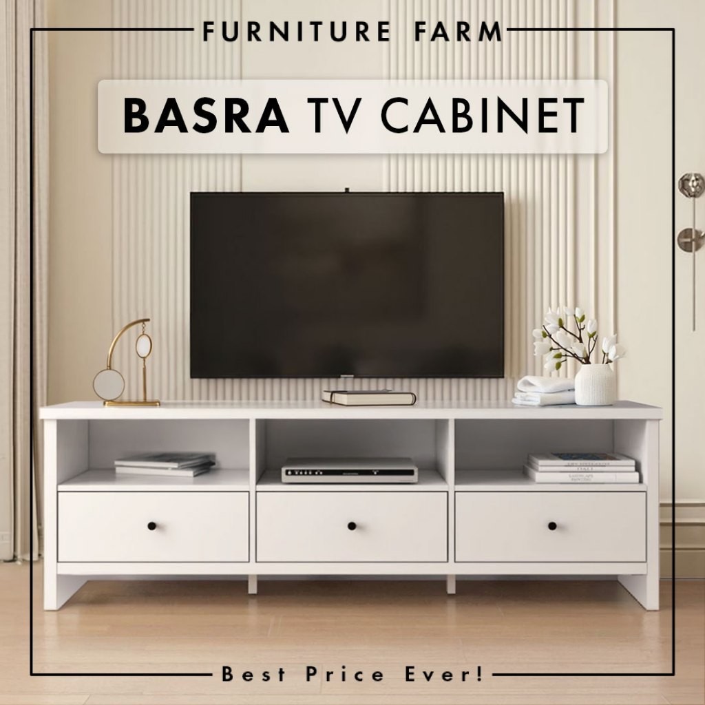 F&F: Basra TV Cabinet / Tv Rack / TV Console / Rak TV / meja tv /coffee ...