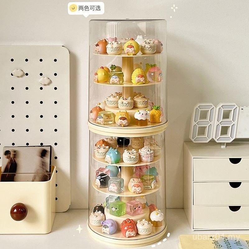 Greedy Cub Cute Pellet Display Box Rotating Mystery Box Storage Display ...