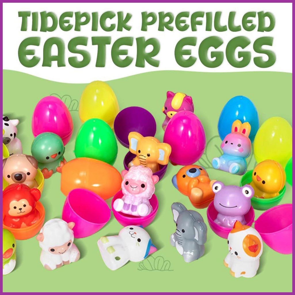 Squeeze Easter Eggs Soft Prefilled Squeeze Toy Animal Easter Eggs Cute Slow Rising Party Favors ...