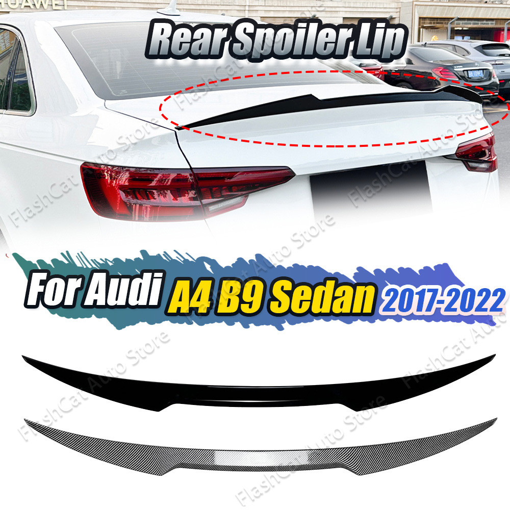 B9 A4 Rear Trunk Lip Trim For Audi A4 B9 S4 S-line RS4 Sedan 2017-2024 Tail Wing Extension Body ...
