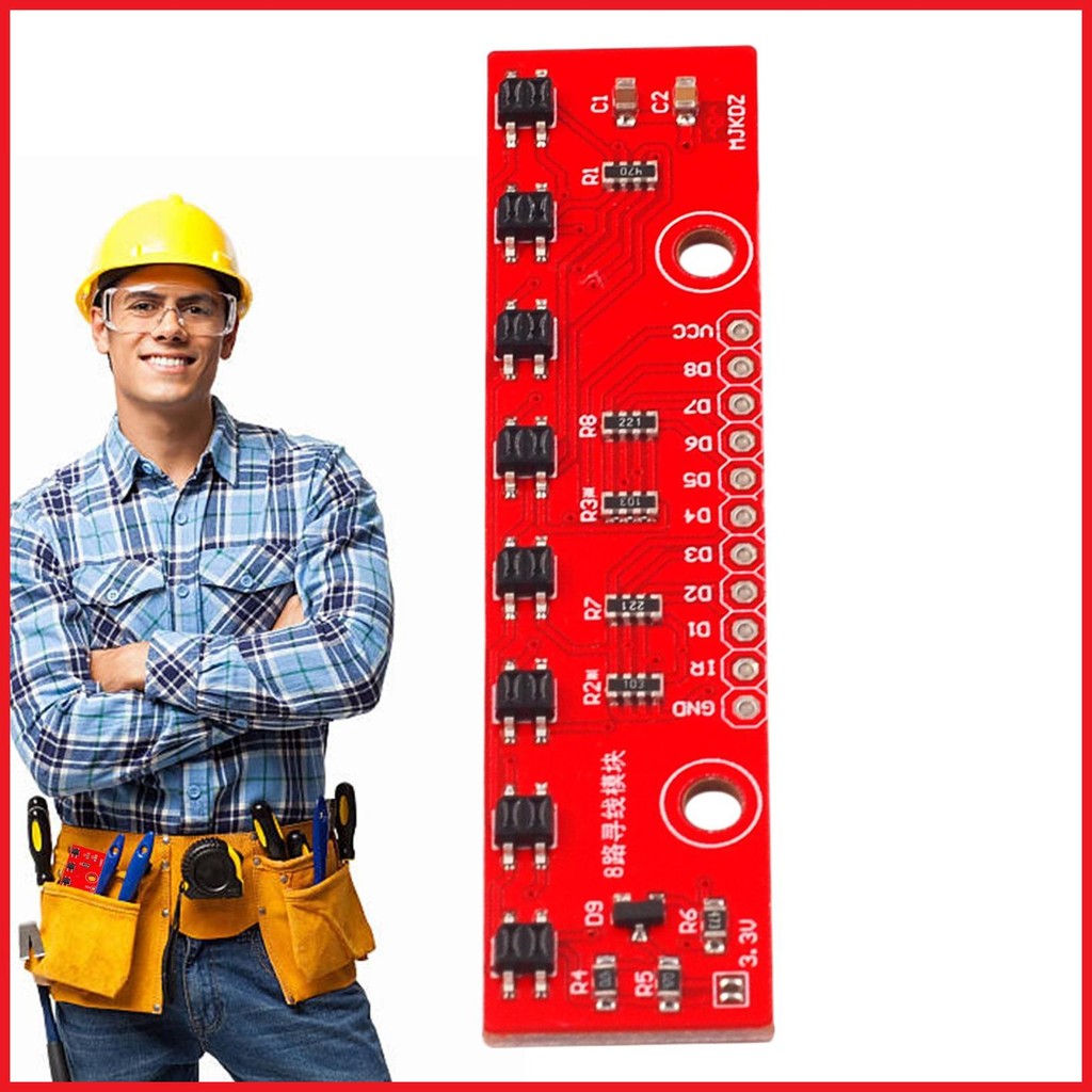 8 Channel Tracking Modules Barrier Track Sensor 3.3V-5V Follower ...