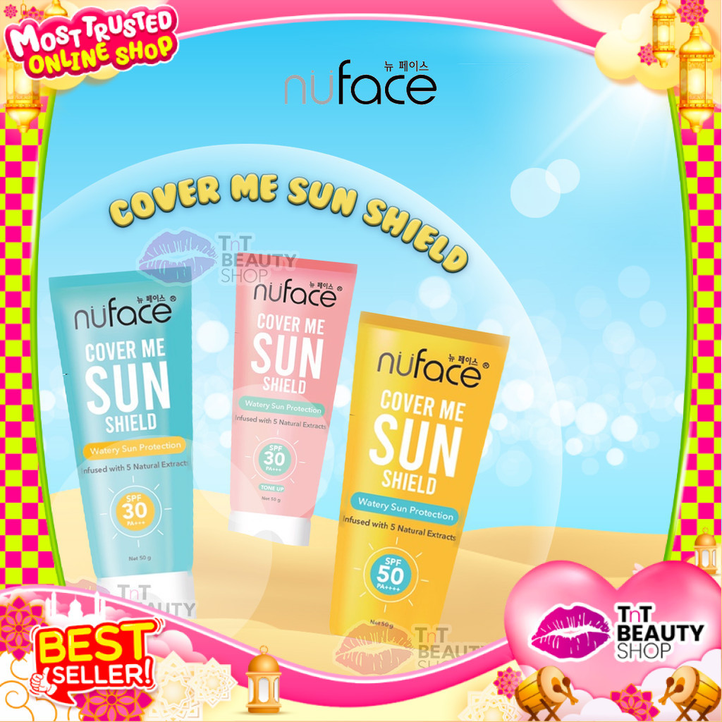 Nuface Cover Me Sun Shield Sunscreen Nu Face Protect Cream 50gr | Tnt ...
