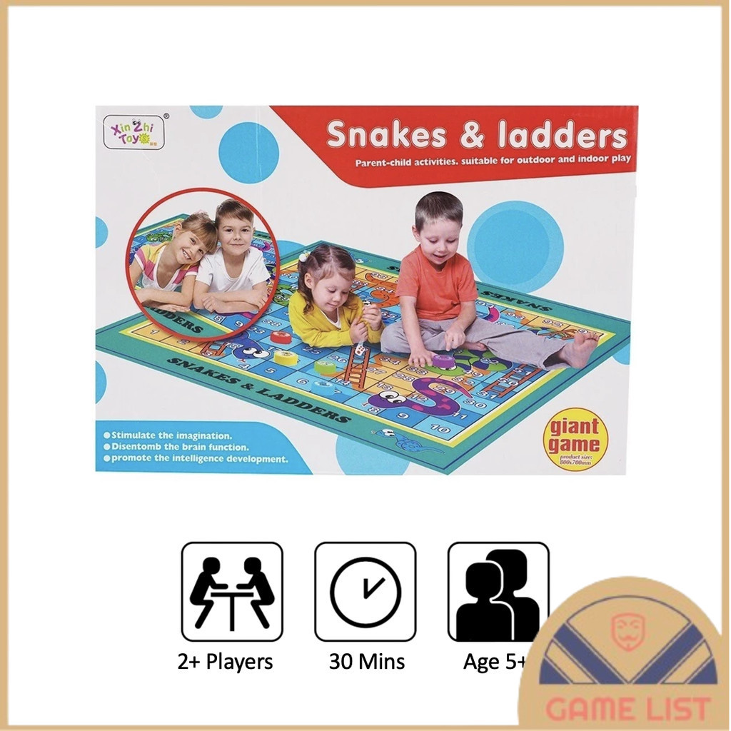 [Local Store]Large Snake and Ladder Mat / Flying Chess Mat Boardgame ...