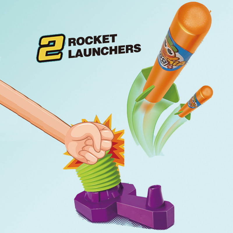 Flying Rocket Launcher Light Foot Launcher Outdoor Boy Parent-Child Toy ...