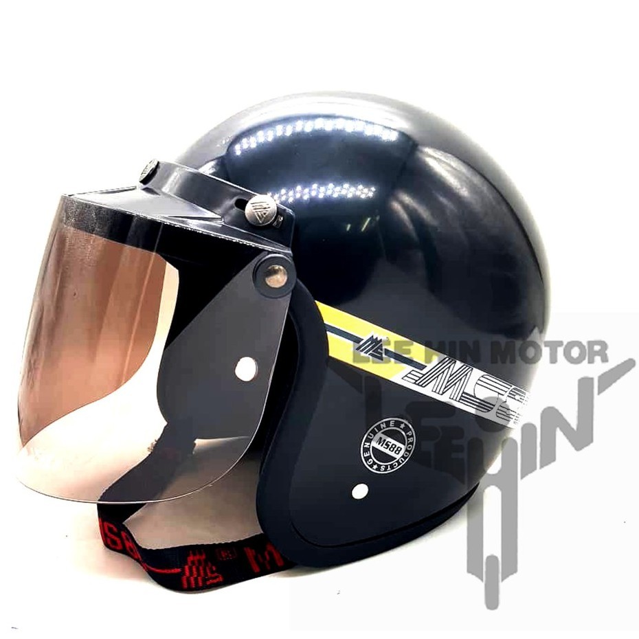 SEKALI TINTED VISOR 200% Original MS88 Tulisan Merah Motor Helmet Topi ...