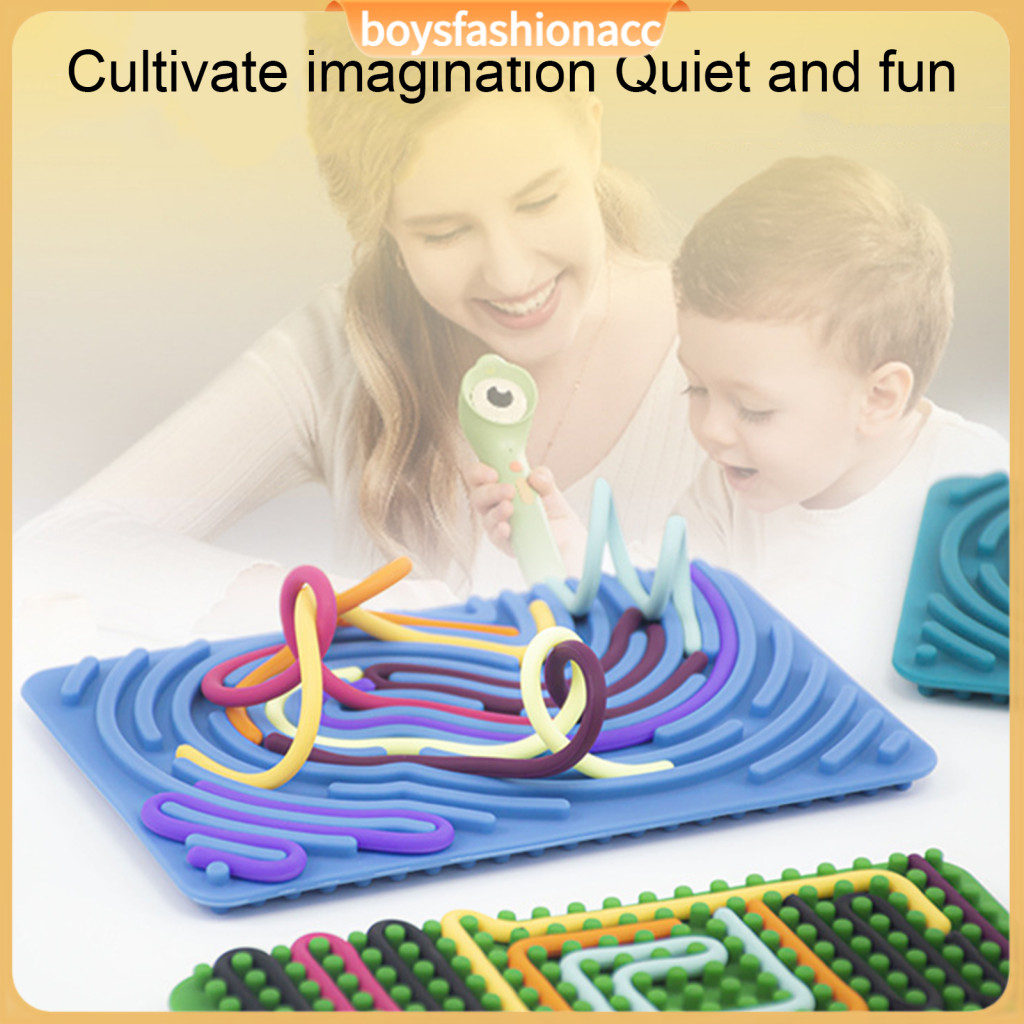 BF Fine Motor Skills Board Kids Activity Board Silicone Fidget Toy ...