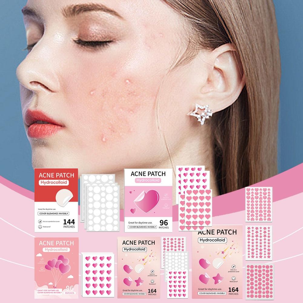 Hydrocolloid Acne Patch Pink Cute Heart Mild Pimples Patches Acne Non ...
