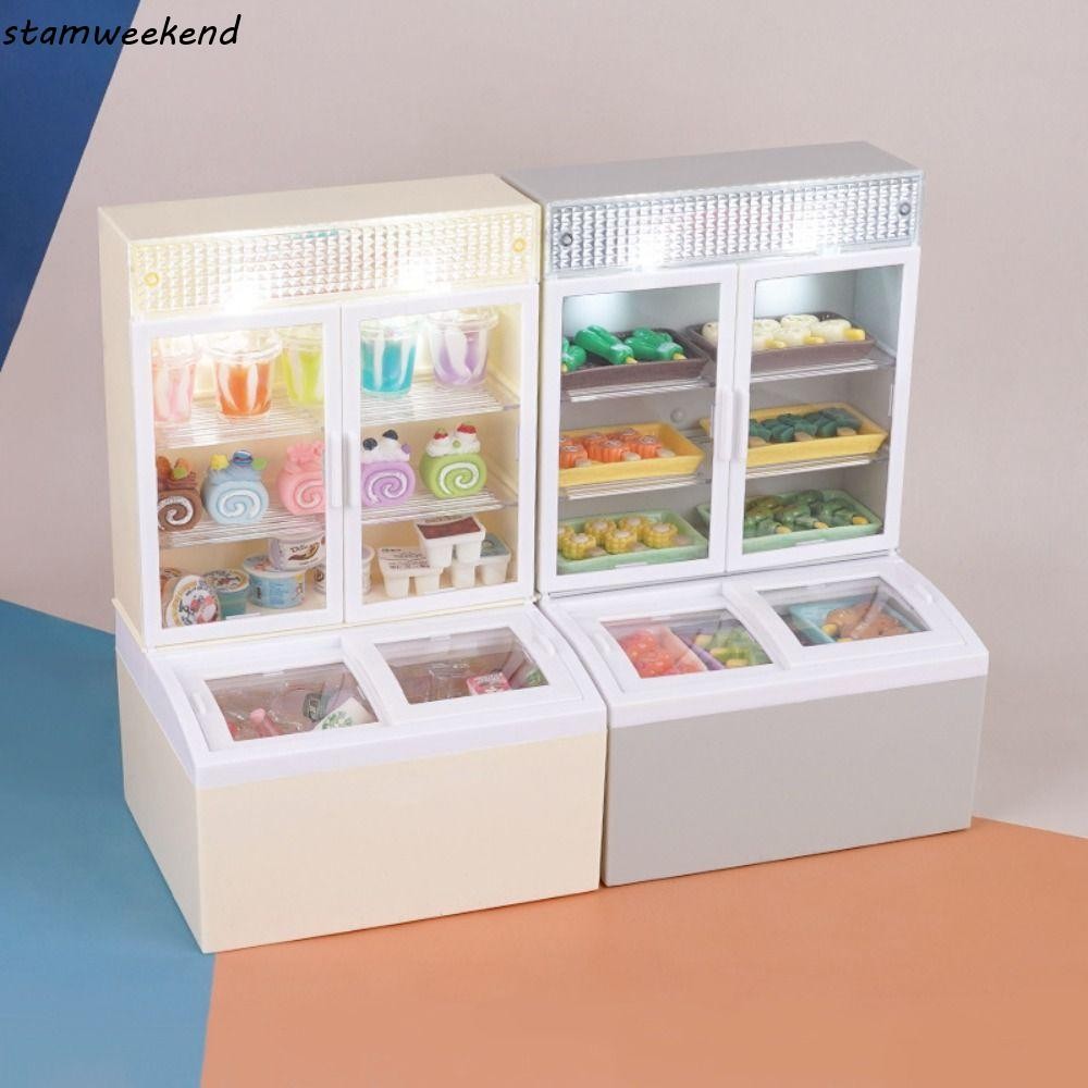 STAMWEEKEND Ice Cream Cabinet Model, Glowing Small Ornaments ...