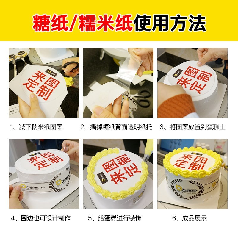 Kertas Beras Pulut yang Boleh Dimakan Frosting Kek Hari Jadi Digital ...