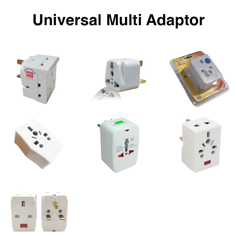 TRAVEL MULTI ADAPTER UNIVERSAL / 13AMP / EXTENSION PLUG 3 PIN / NIGHT ...