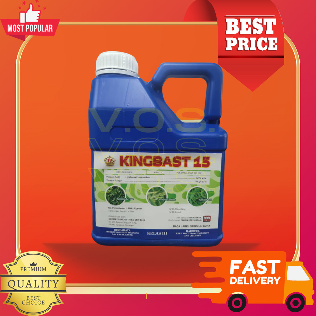 Kingbast 15 4 Liter Glufosinate Ammonium 13.5% (Same As Basta Avata ...