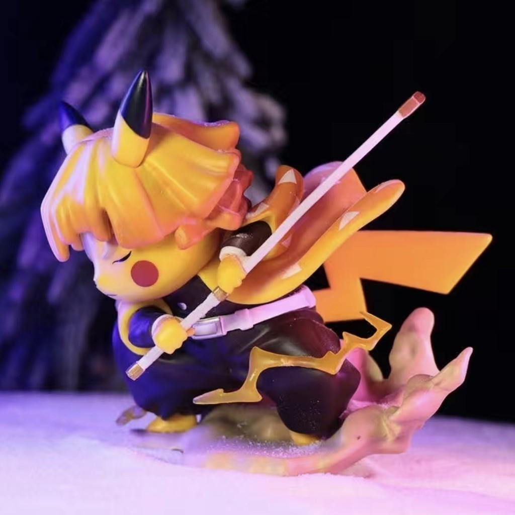Anime Demon Slayer Agatsuma Zenitsu Pikachu Zenitsu Pikachu JEGN ...