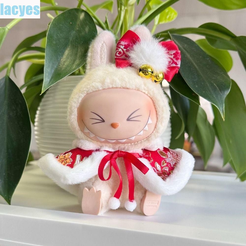 LACYES 17cm Labubu Time Cloak Set, Bowknot Headpin Chinese Style ...