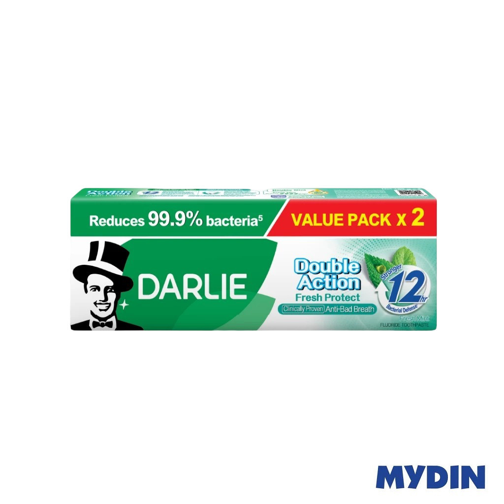 Darlie Double Action Fresh Protect Fresh Mint Toothpaste (2 x 180g ...