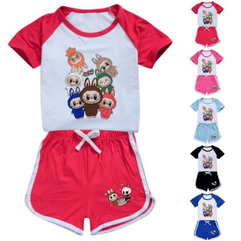 Popmart clothes Labubu shirt and shorts set for kids S11 | Shopee Malaysia