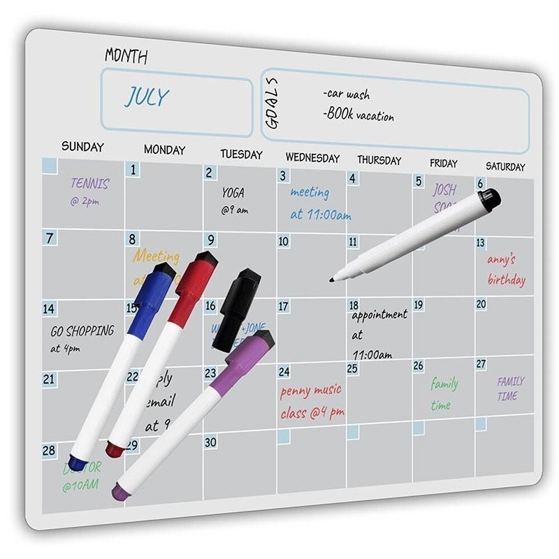 A3 Magnet Fridge Planner -Whiteboard Monthly Planner Magnetic Message ...