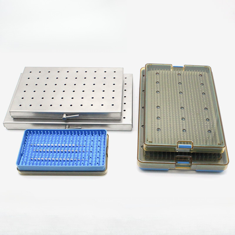 Sterilization Tray case Disinfection Box Autoclavable with Silicone Pad ...
