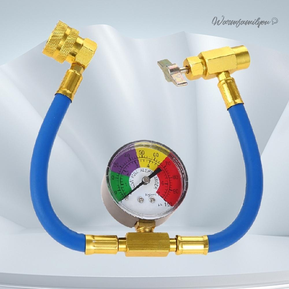 R134A Refrigerant Charging Hose with Pressure Gauge Air Conditioner Gas ...