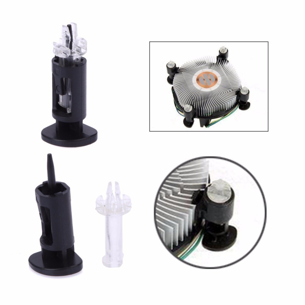 Plastic Heatsink CPU Fastener Mount Pin for Intel LGA 775/1155/1156 ...