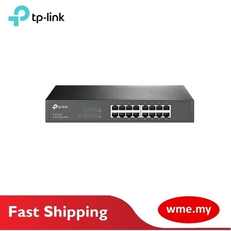 TP-Link TL-SG1016D 16-Port Gigabit Desktop/Rackmount Switch | Shopee Malaysia