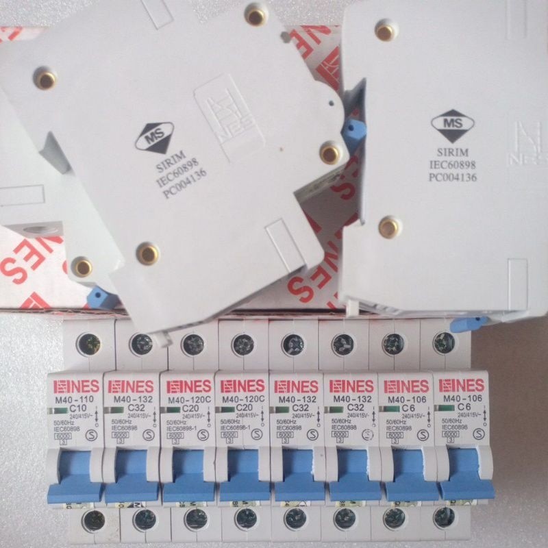 NES 1Pole MCB 6A / 10A / 16A / 20A / 32A (6KA) Miniature Circuit Breaker (SIRIM) | Shopee Malaysia