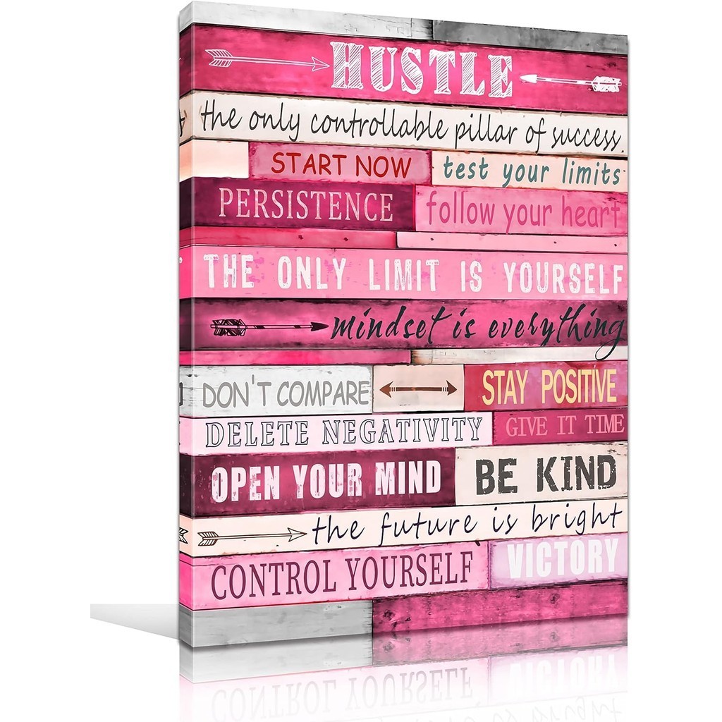 Pink Motivational Wall Decor Inspirational Canvas Poster Inspirational ...