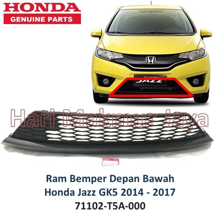 Honda Jazz GK5 Lower Bumper Grill 2014 2015 2016 2017 original ram Grille Wasp Nest Bumper Net ...