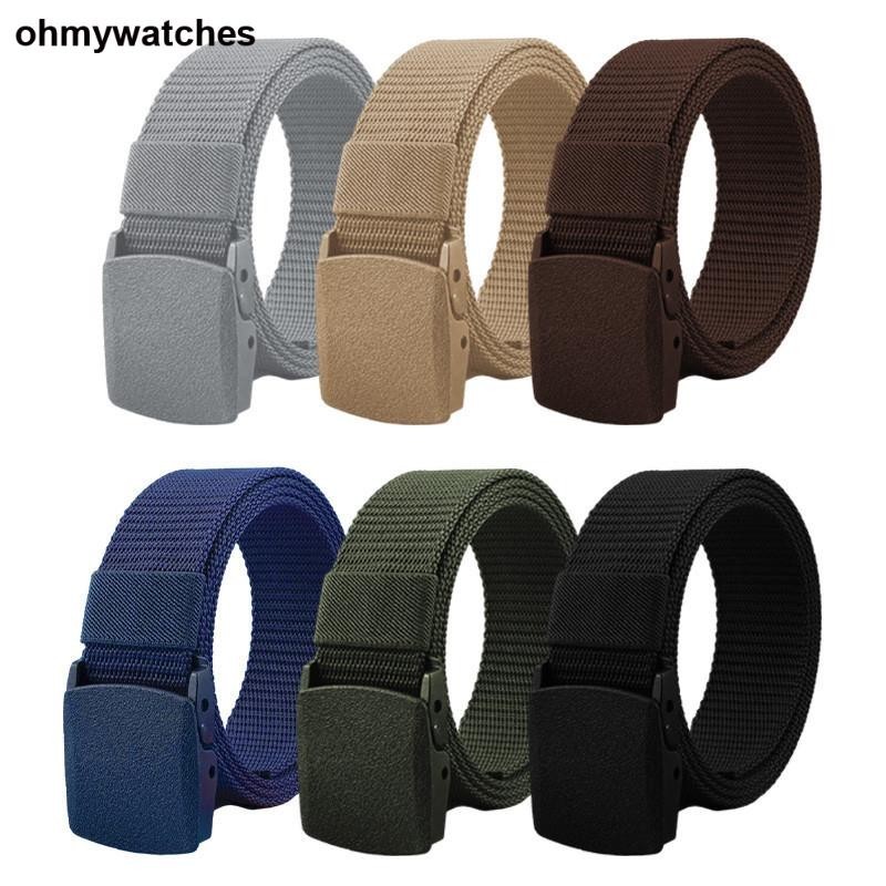 6 Colors Men Female Belts Military Nylon Adjustable Belt Outdoor Travel ...
