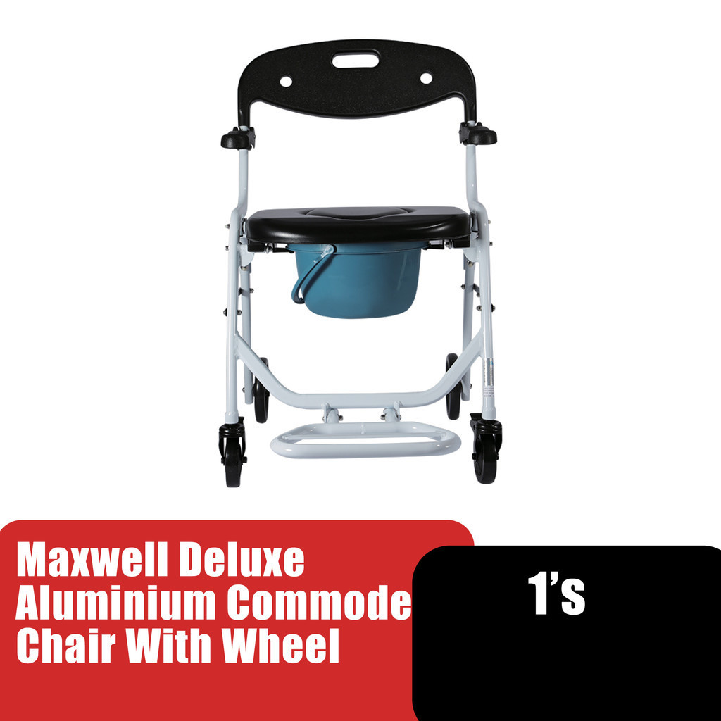 Maxwell Deluxe Aluminium Commode Chair Without Wheel/Kerusi Roda Tandas ...