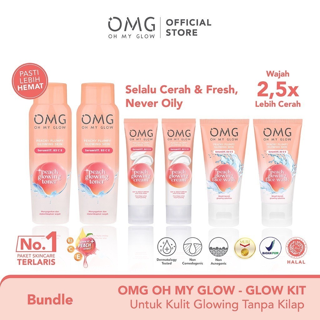 Omg COMBO GLOW KIT (2 GLOW KIT Package) - SKINCARE Package For GLOWING ...