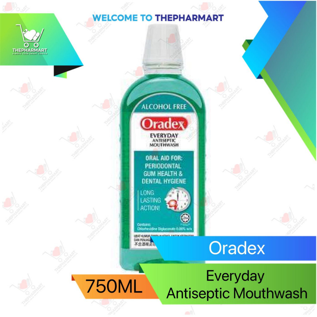 Oradex Everyday Antiseptic Mouthwash (750ML) | Shopee Malaysia