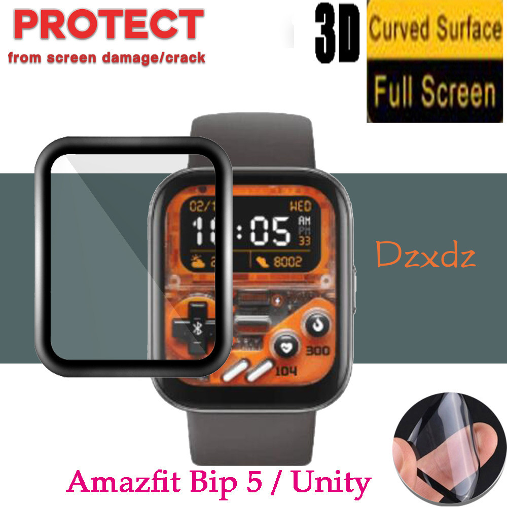 3D Soft Watch Film For Amazfit Bip 5 Unity Smart Watch Screen Protector ...