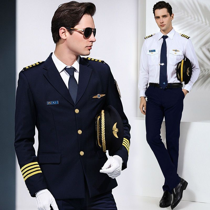 [Shipping Within 24 Hours] Air Uniform Suit Captain Uniform Male Air ...