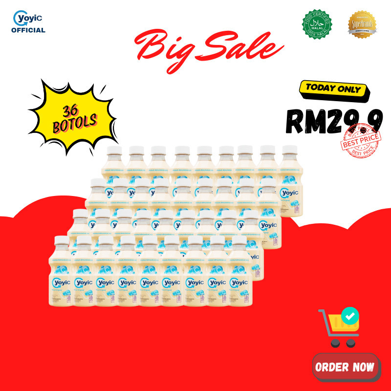 【BBD 31/8】Yoyic 130MLx36 botol bakteria asid laktik minum gula rendah ...