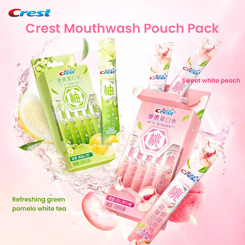 Crest Fresh Whitening Mouthwash White Peach Pomelo White Tea Flavor ...