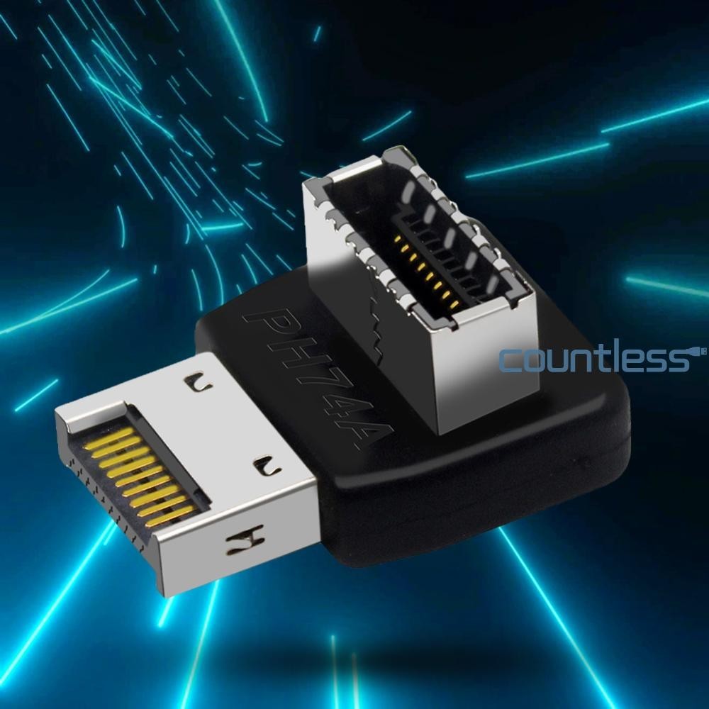 USB 3.1 Type E 90 Degree Converter Front USB C Header Adapter for PC ...