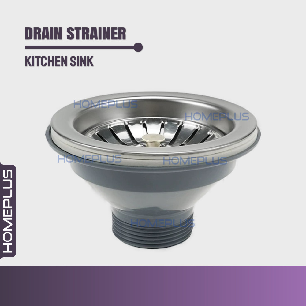 Homeplus 4 Inch Kitchen Sink Waste Basket Strainer Stopper Trap Lubang ...