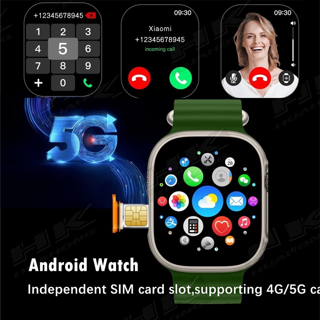 HK Ultra One 4G Android Smart Watch Sim Card Amoled Screen WIFI GPS ...