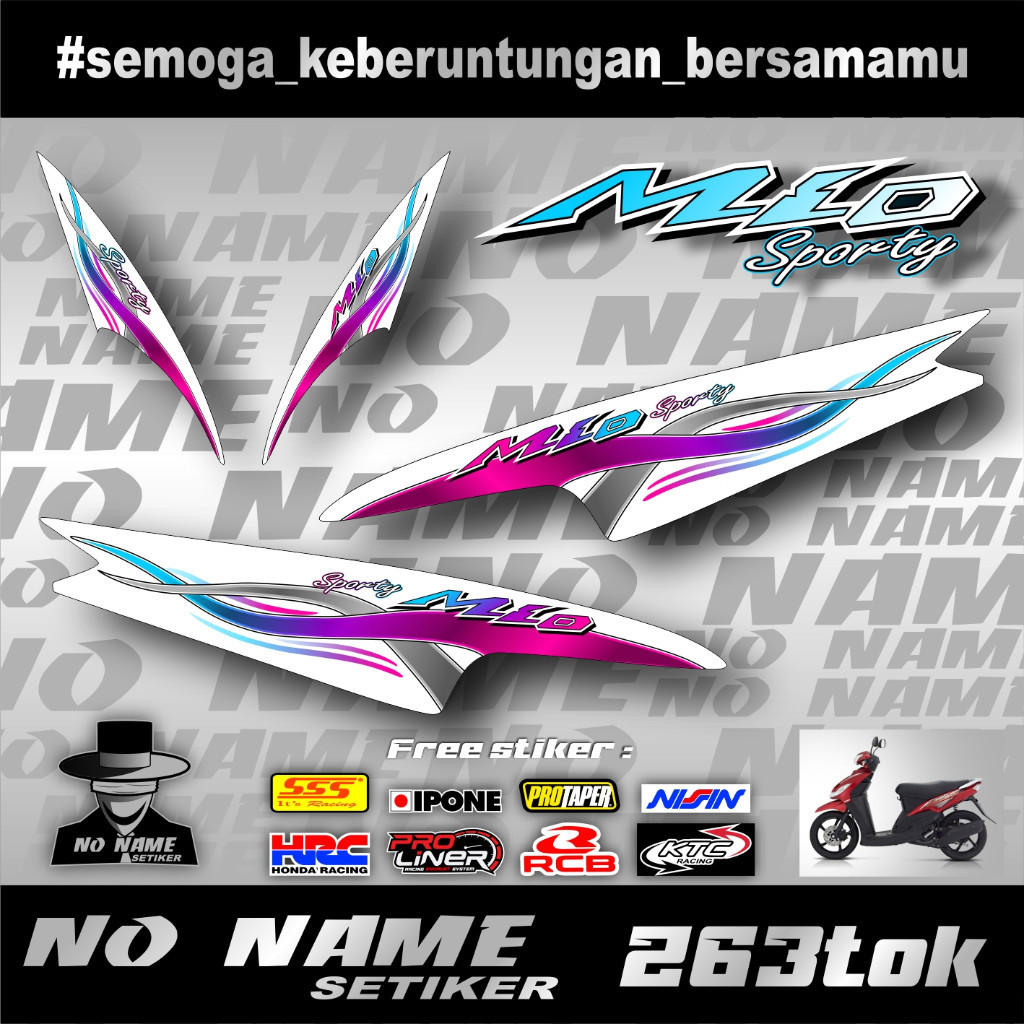 Mio 110 Smile/Sporty Striping Sticker 2008 2009 2010 2012 2013 mio ...