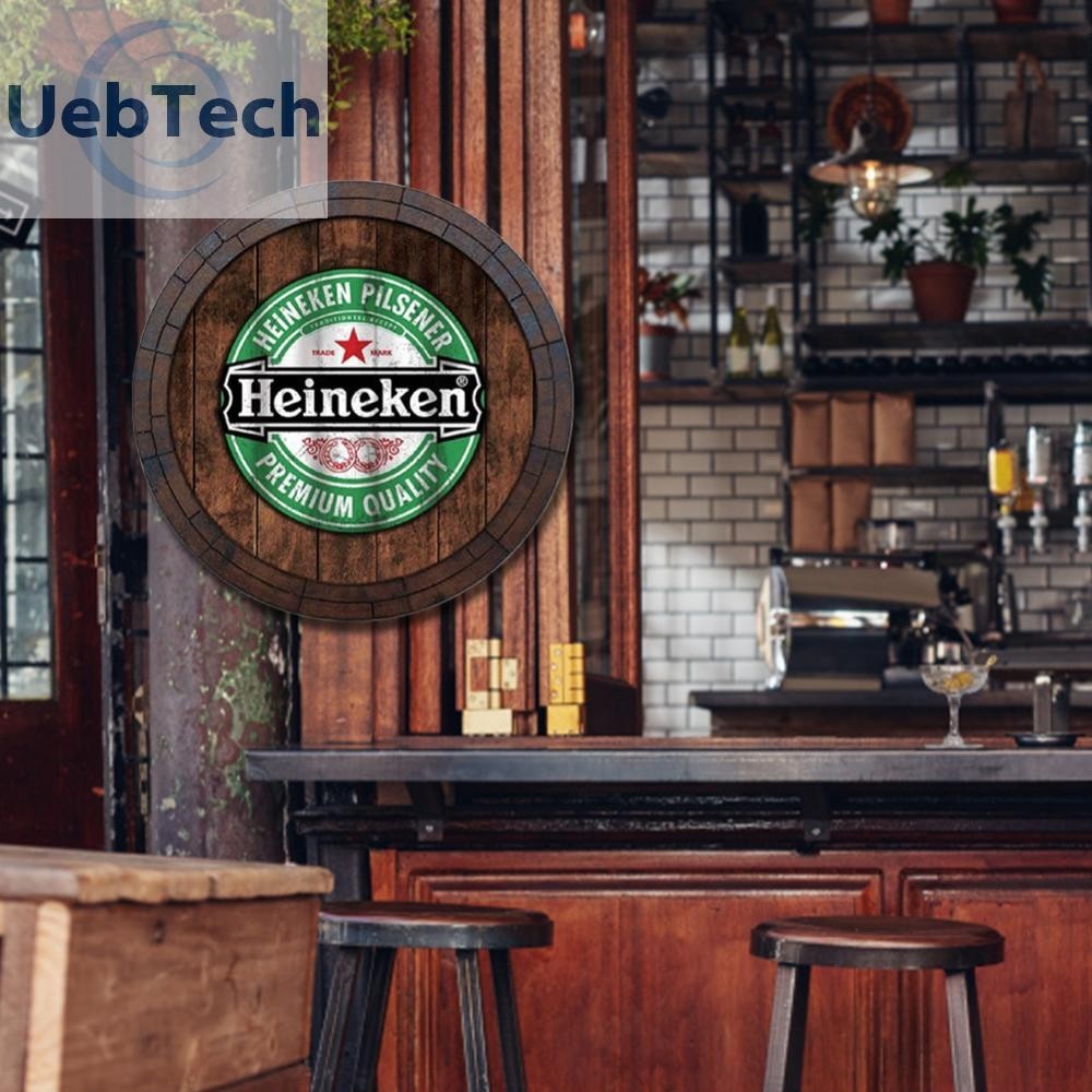 [uebtech.my] Vintage Metal Plate Beer Round Iron Painting Wall Art Home ...