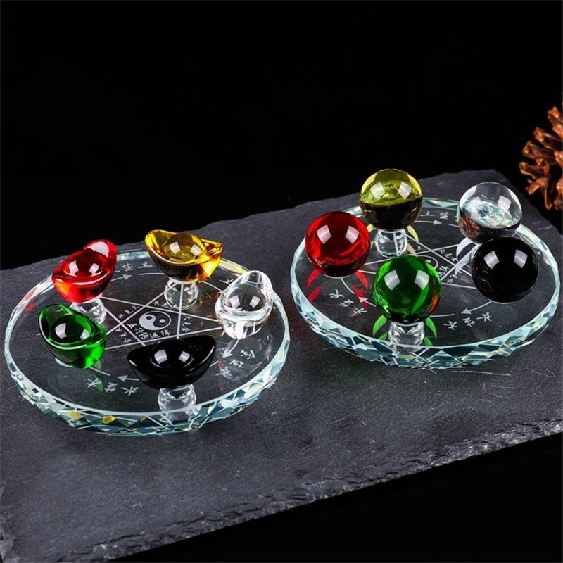 Golden Wood Water Fire Soil Five Elements Lucky Array Gossip Crystal ...