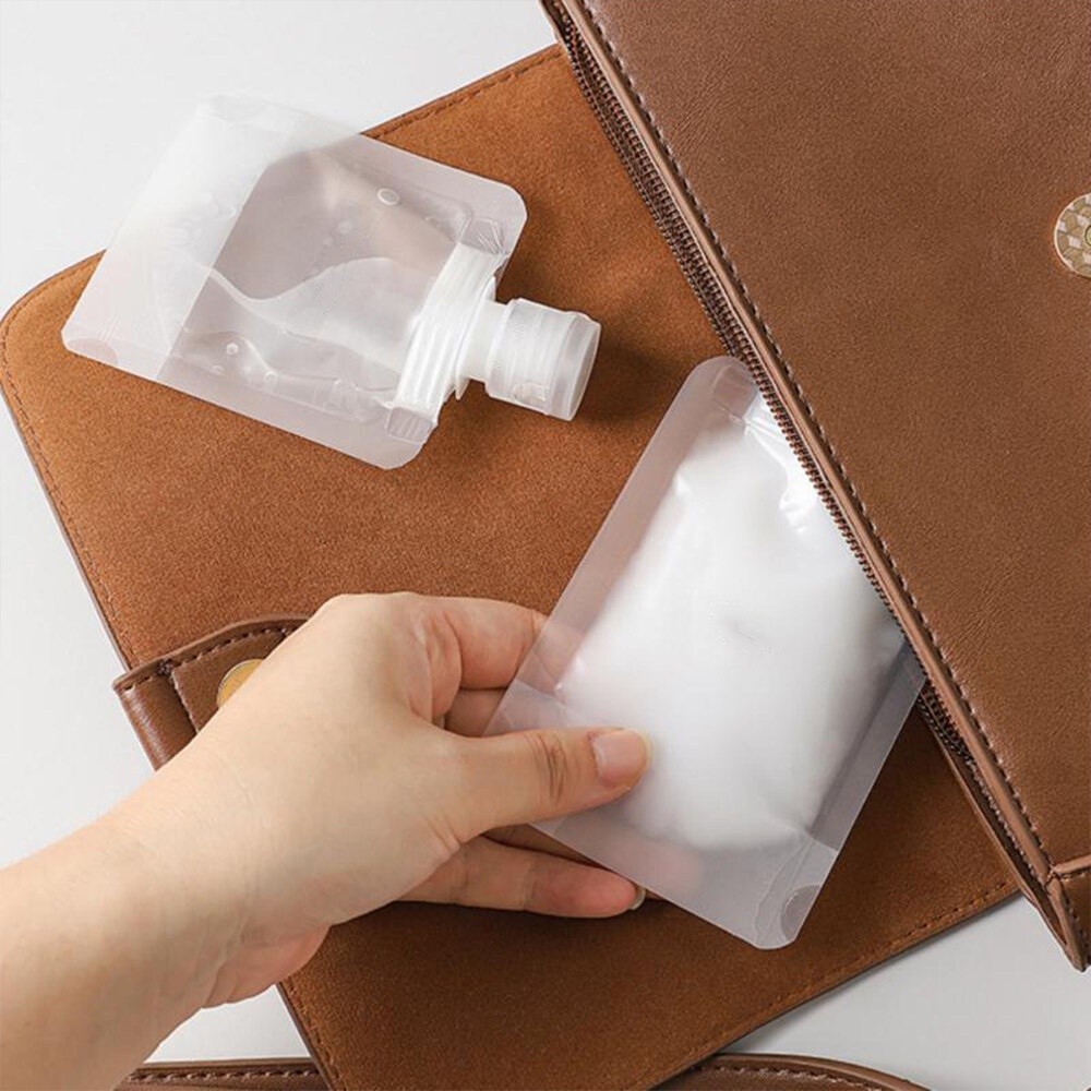 30/50/100ml Clamshell Travel Pouch Squeeze Bag Plastic Packaging Bag ...