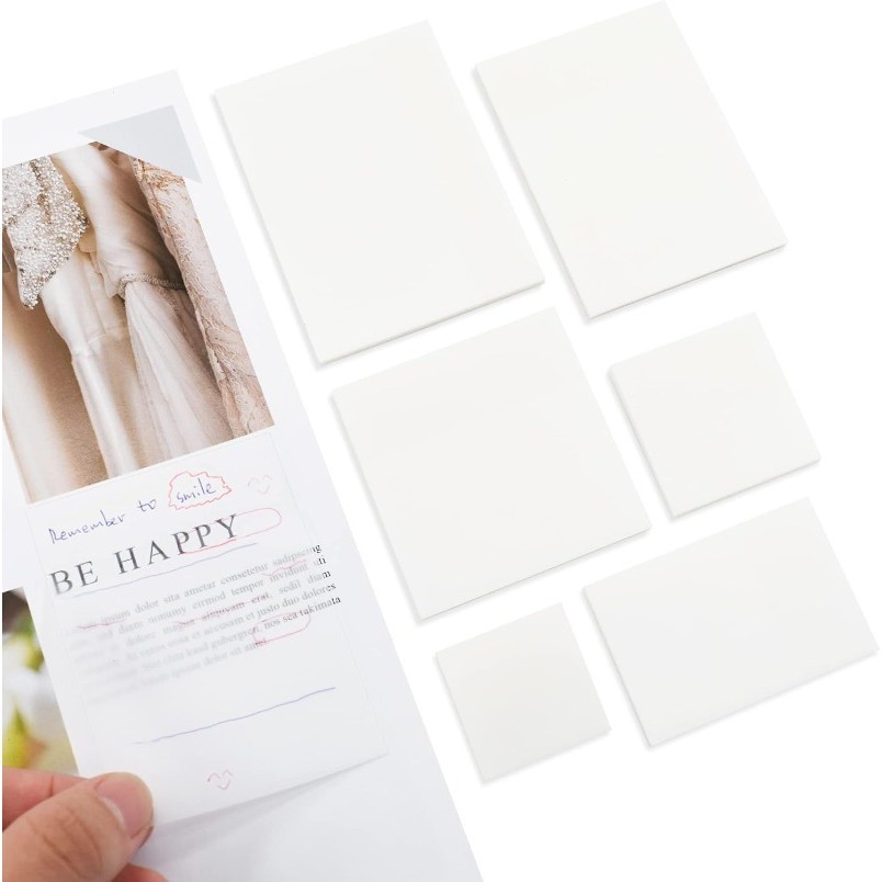 50Sheets Transparent Sticky Notes Pad, Clear Sticky Notes of School ...