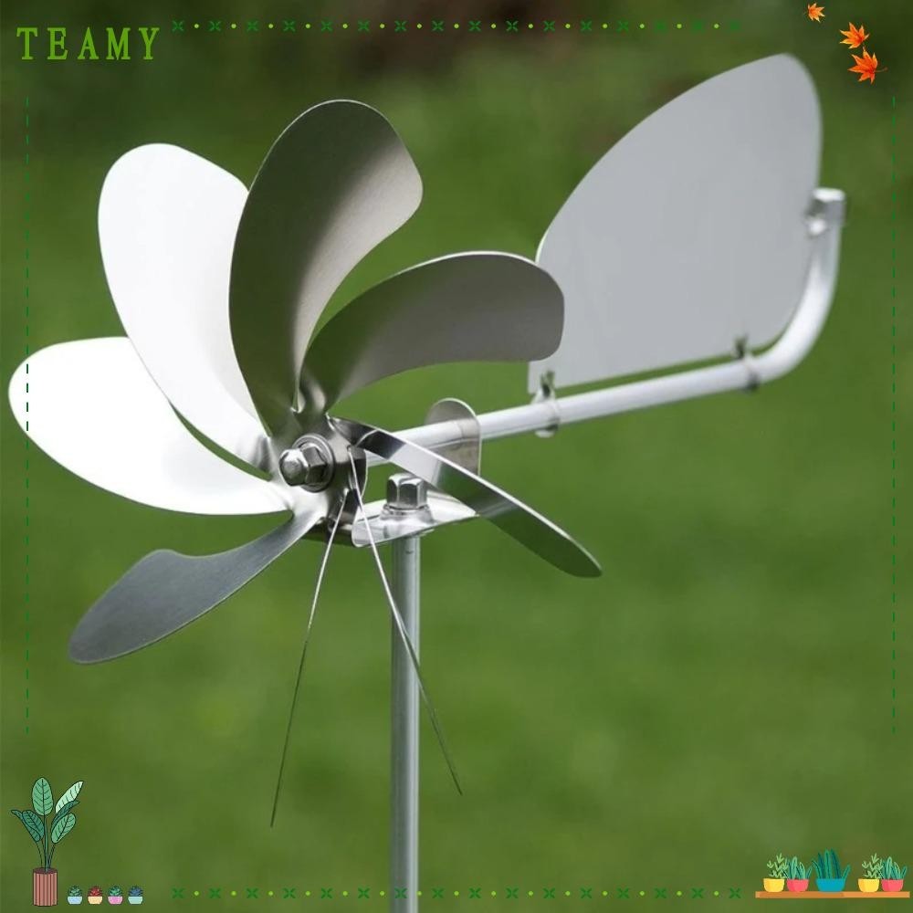 TEAMY Metal Windmill, Rotating Removable Wind Spinner, Stainless Steel ...