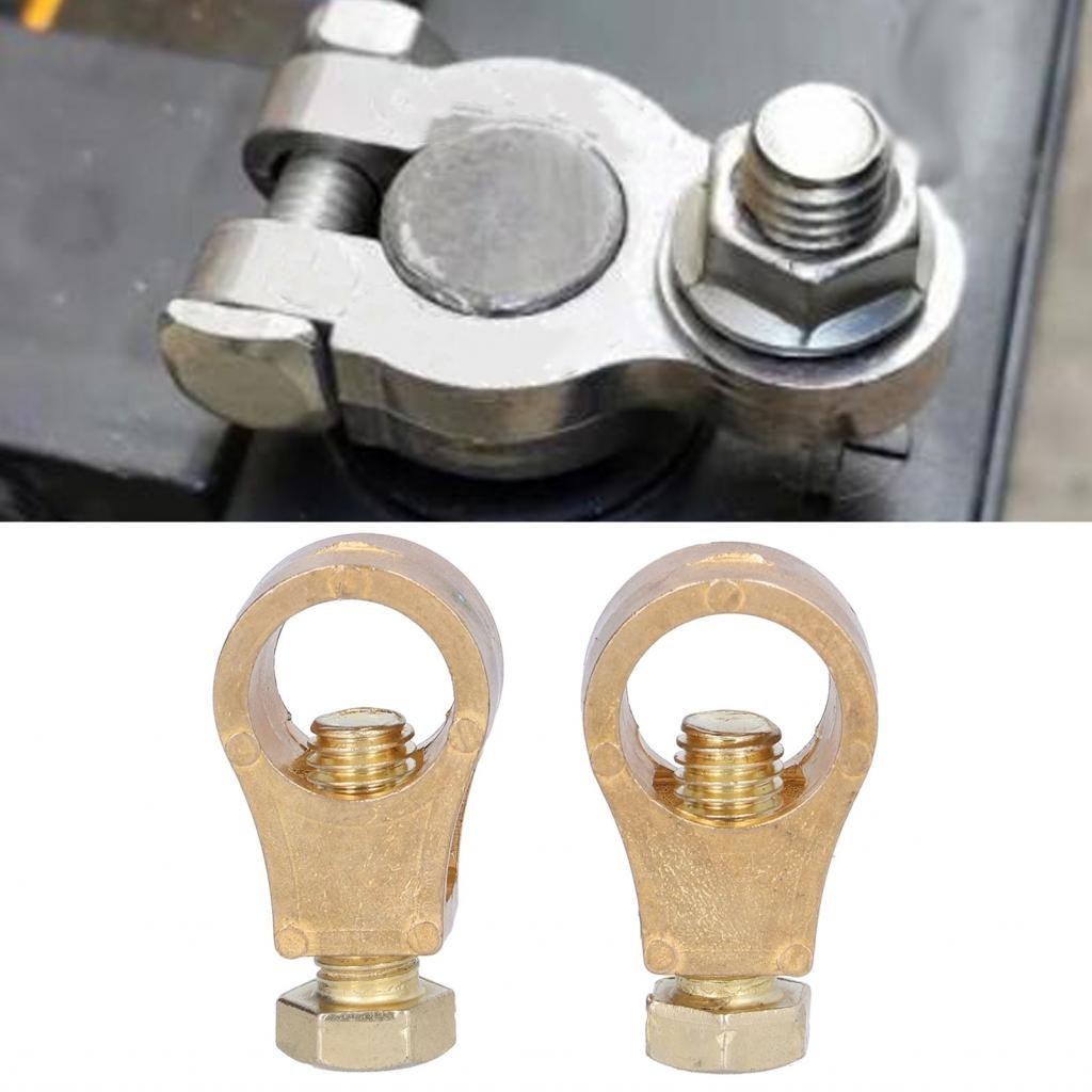 Houglamn Pure Copper Battery Terminal Positive Negative Wire Connector ...