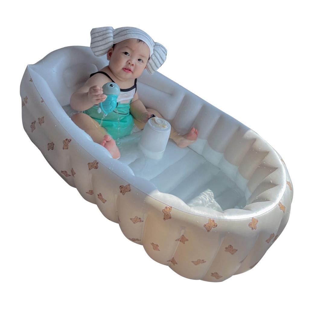 Mabao Inflatable Baby Bathtub Shower Pool Cartoon Oval-shaped Prevent ...