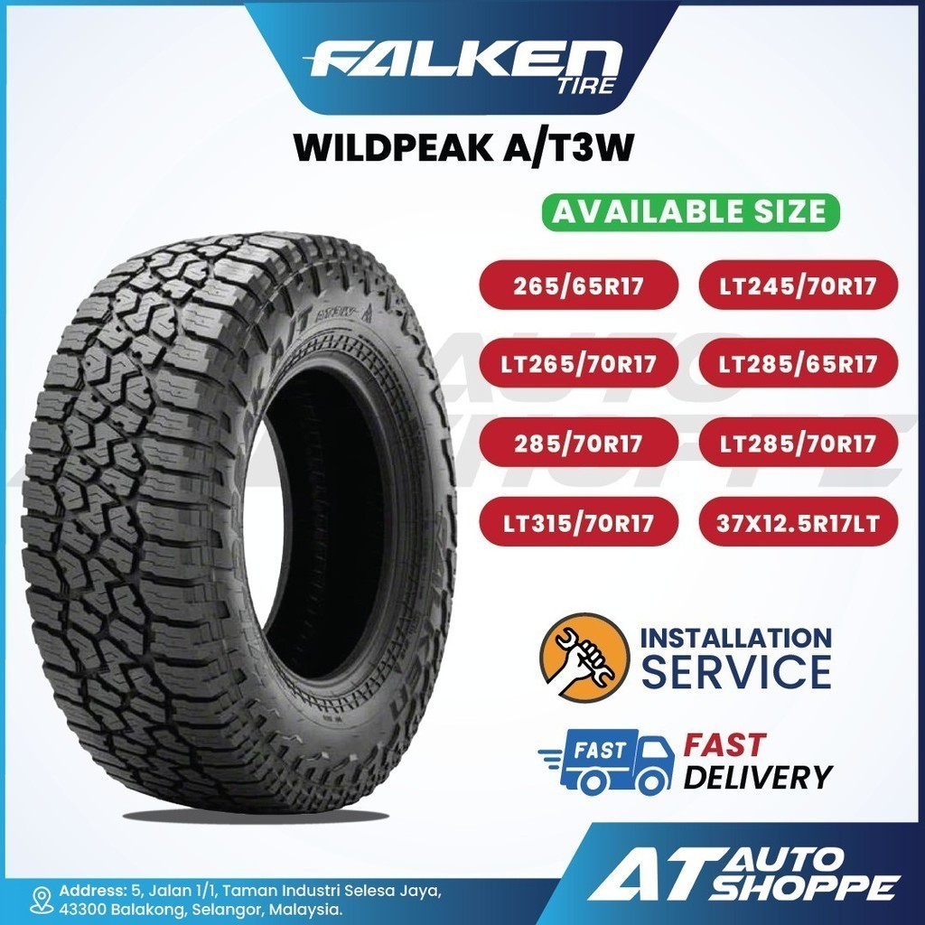 Falken Wildpeak AT3W 17" Tyre 265 285 65 70 R15 245 265 285 315 65 70 ...