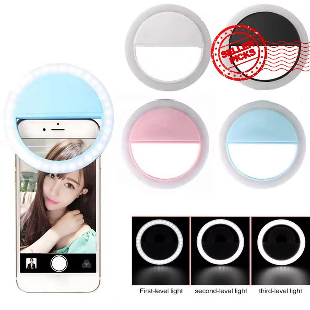 Mobile Phone Fill Light Circular Selfie Light Rechargeable Flash Light ...