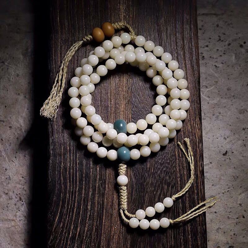 Niche White Jade Bodhi Bracelet Genuine Bodhi Root Beads Unpopular ...